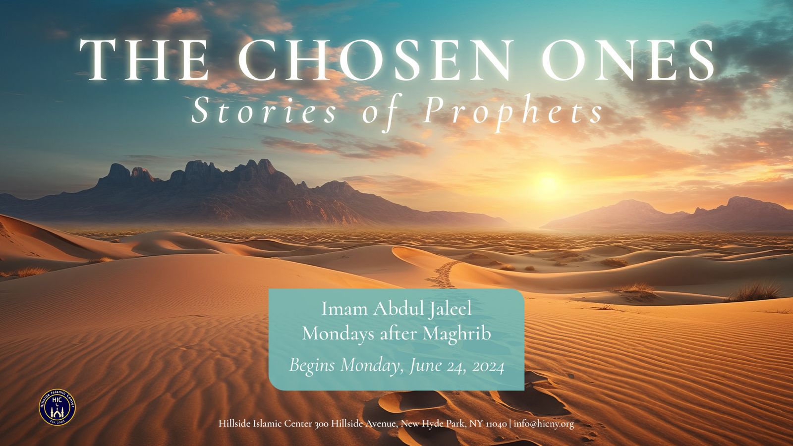 The Chosen Ones Stories Of Prophets | Hillside Islamic Center - Renew ...
